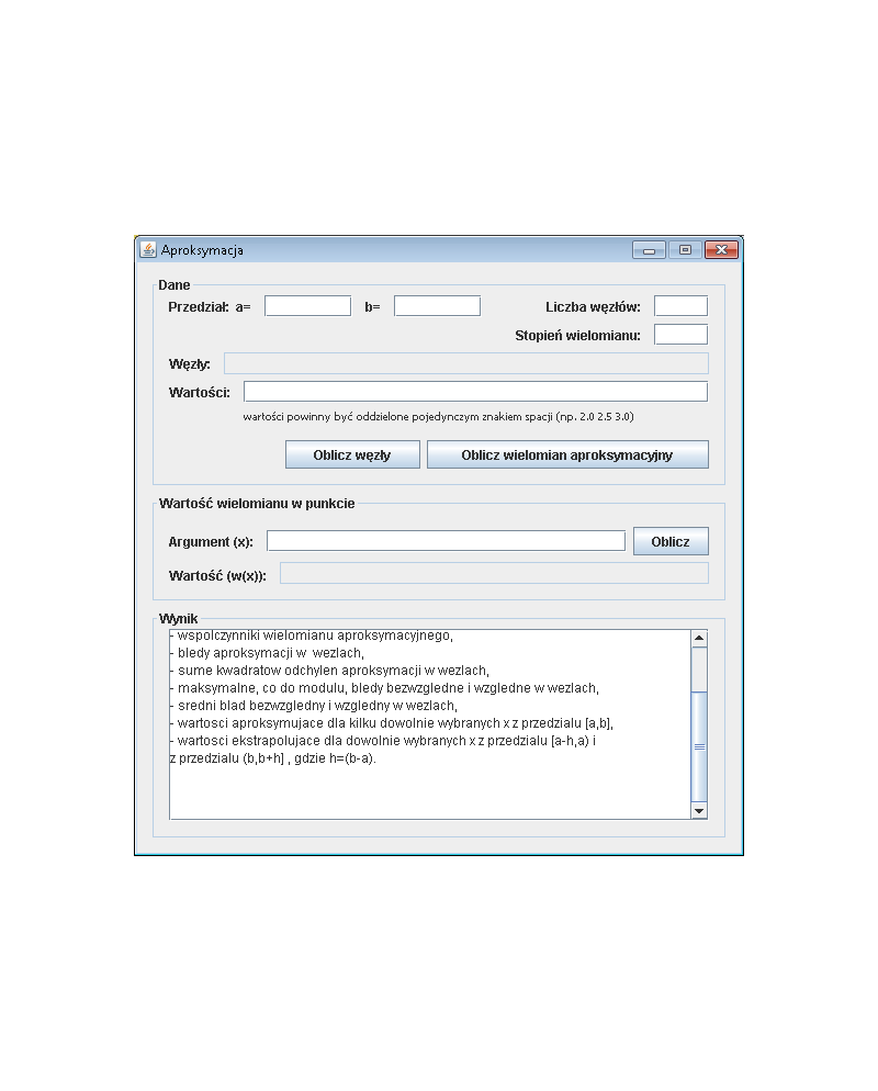 Kody źródłowe JAVA: Metody numeryczne - Współczynnik wielomianu ...