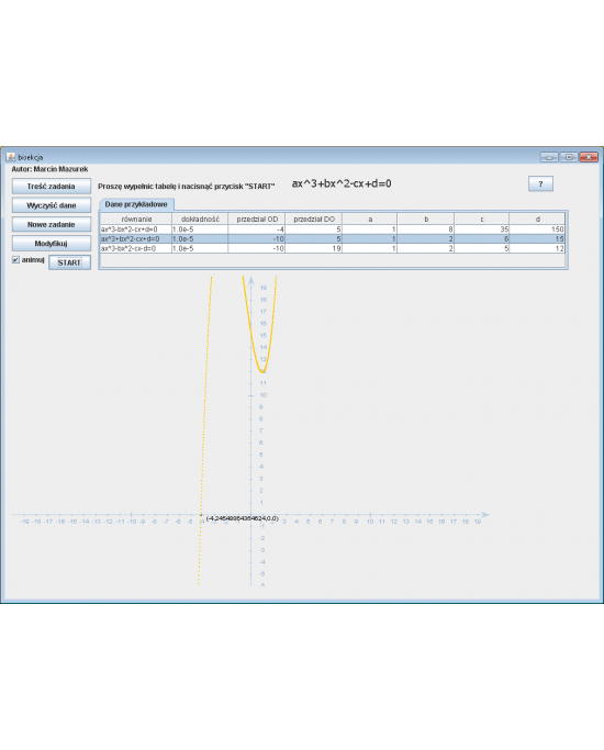 Kody źródłowe JAVA: Metody numeryczne - Nieliniowe równanie ...